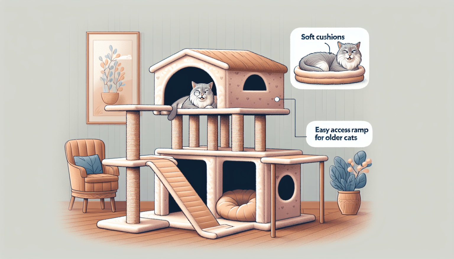 Cat Condos For Senior Cats: Features To Consider - Meowble – Purrrfect ...